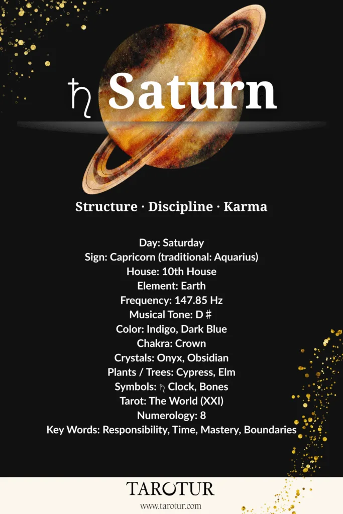 Saturn Astrology: Master Time, Karma, and Structure. - Tarotur